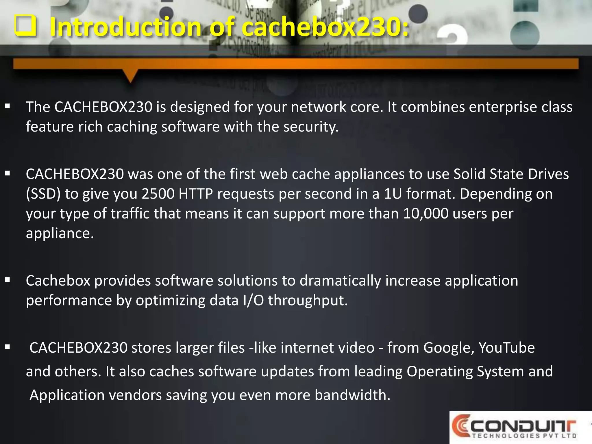 Cachebox 200 Series. | PPTX