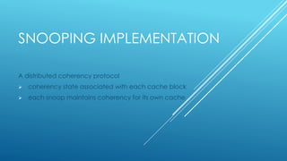 Cache coherence problem and its solutions | PPTX
