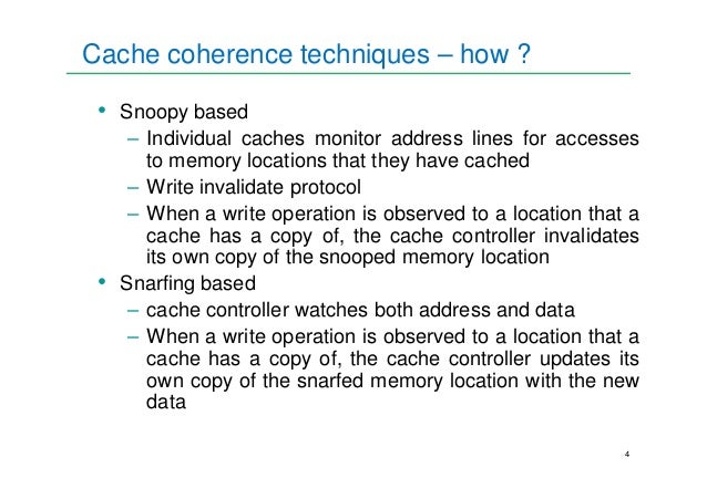 Cache coherence