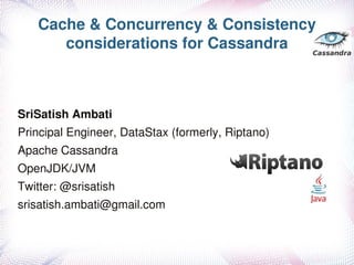 Cacheconcurrencyconsistency cassandra svcc | PPT