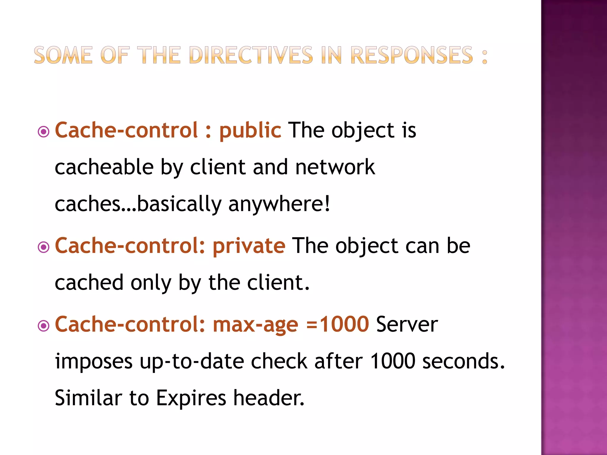 Cache control directive | PPT
