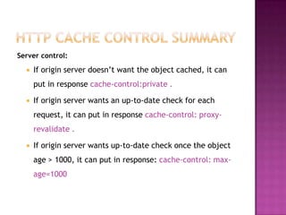 Cache control directive | PPTX | Web Development | Internet