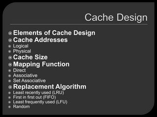 Cache design | PPTX