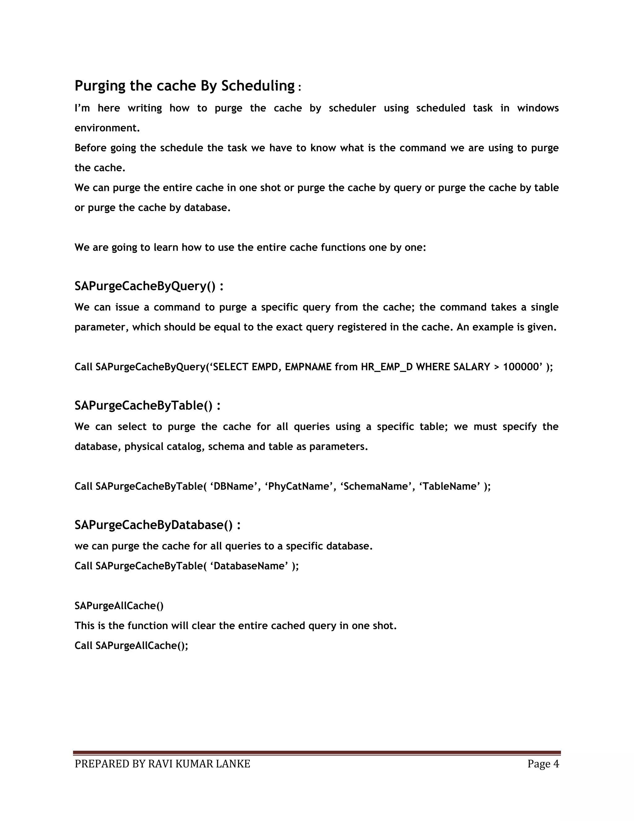 Cache management obiee 10g | PDF Cache management obiee 10g | PDF