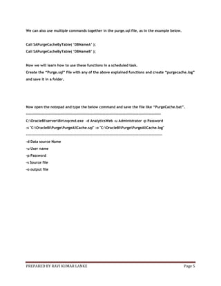 Cache management obiee 10g | PDF