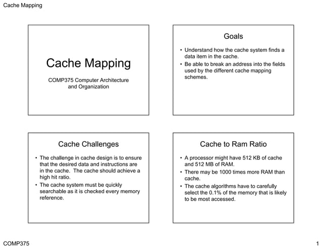 Cache mapping | PDF | Computer Peripherals | Computing