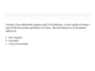 Cache mapping exercises | PPTX