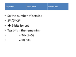 Cache mapping exercises | PPTX