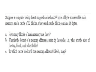Cache mapping exercises | PPTX