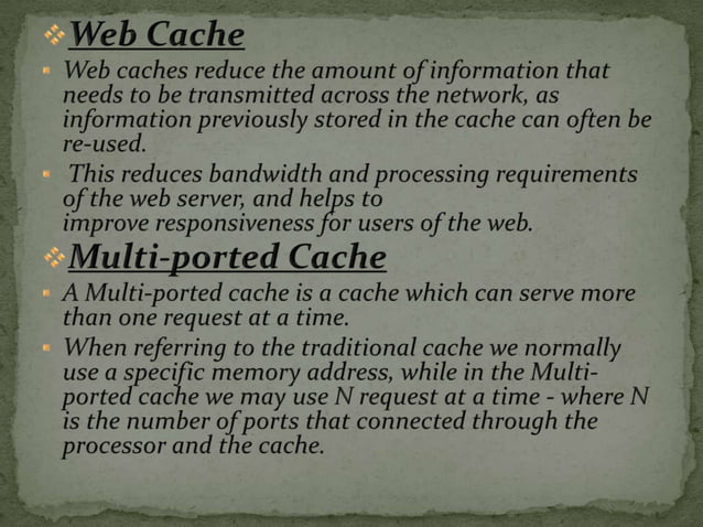Cache memory | PPT