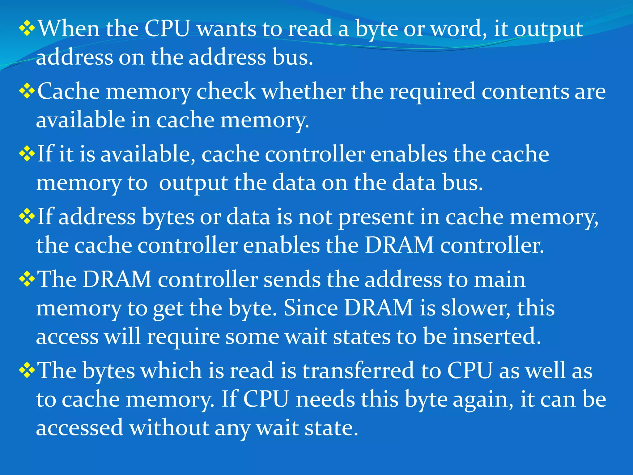 Cache memory | PPTX | Data Storage and Warehousing | Computing