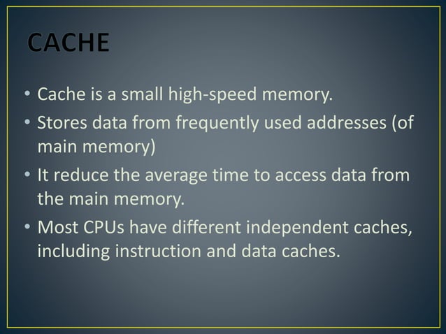 Cache memory | PPTX