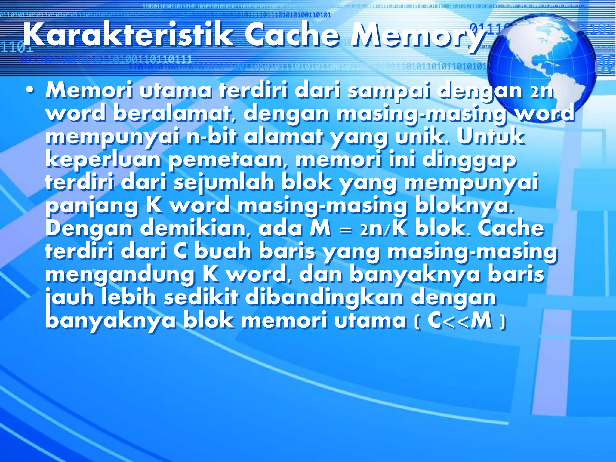 Cache memory | PPTX