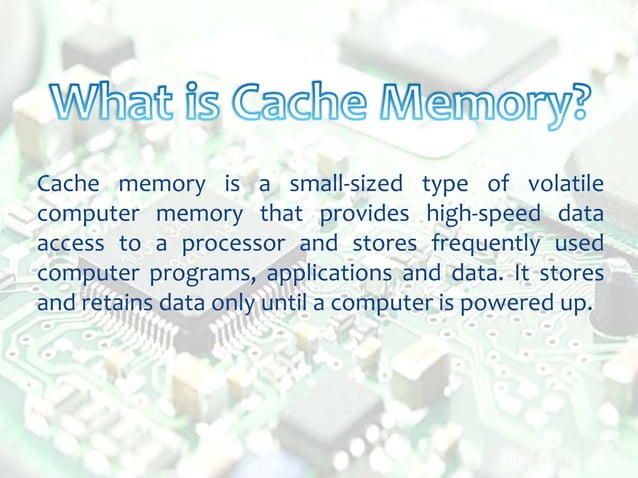 Cache memory | PPTX