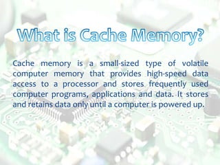 Cache memory | PPT