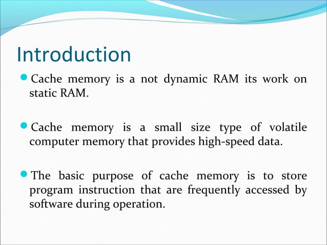 Cache memory | PPT