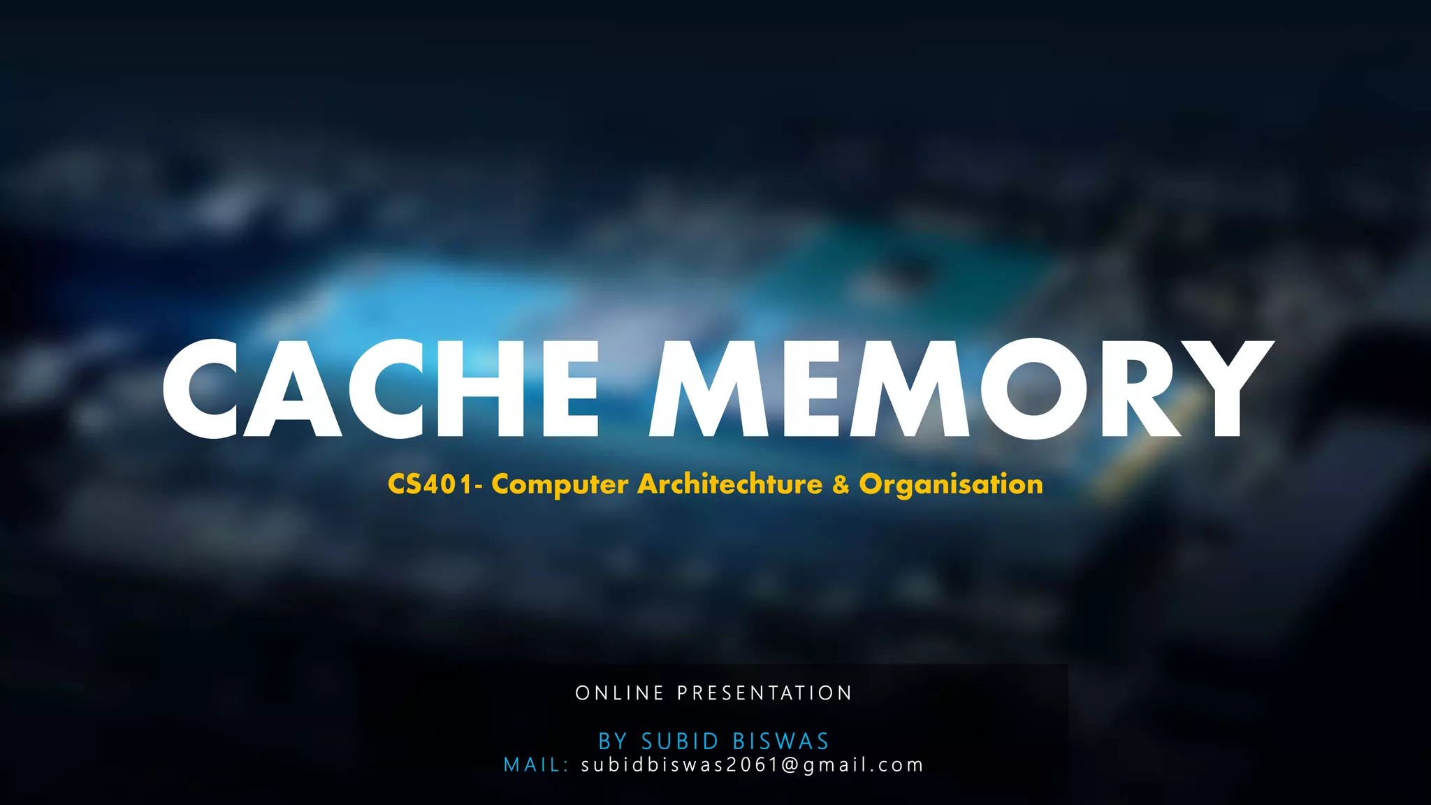 Cache Memory | PPTX