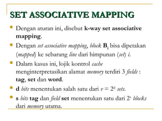 CACHE MEMORY ORGANISASI ARSITEKTUR KOMPUTER.ppt
