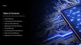 Cache memory and virtual memory | PPTX