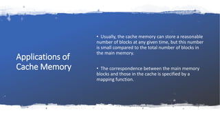 Cache memory and virtual memory | PPTX