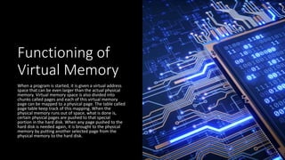Cache memory and virtual memory | PPTX
