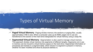 Cache memory and virtual memory | PPTX