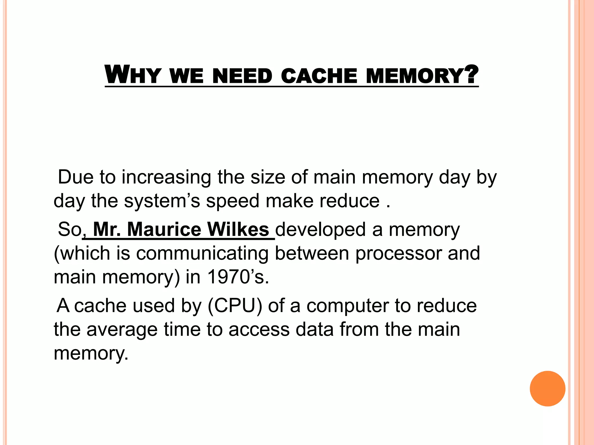 Cache memory | PPT