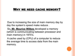 Cache memory | PPT