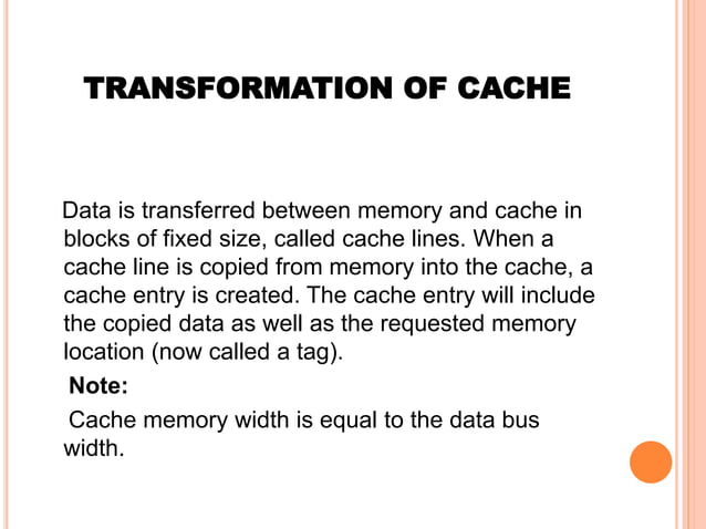 Cache memory | PPT