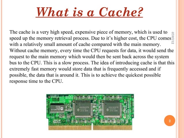 Cache memory presentation | PPT | Data Storage and Warehousing | Computing