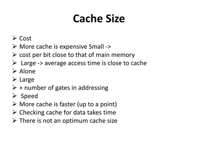 Cache memory principles | PPTX | Computing | Technology & Computing