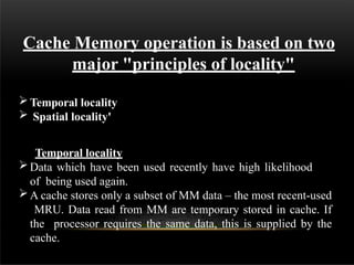 cachememppt analyzing the structure of the cache memoyr | PPT