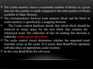 cachememppt analyzing the structure of the cache memoyr | PPTX