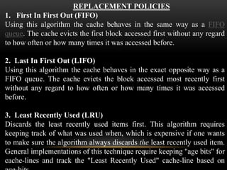 Cache memory ppt | PPTX