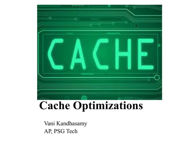 Cache optimization | PDF