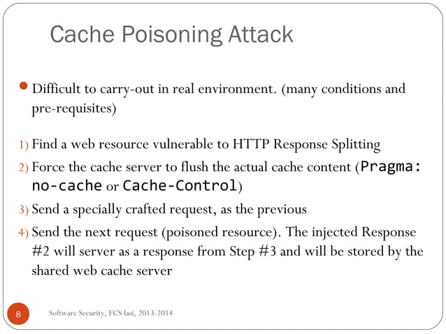 Cache poisoning | PPT