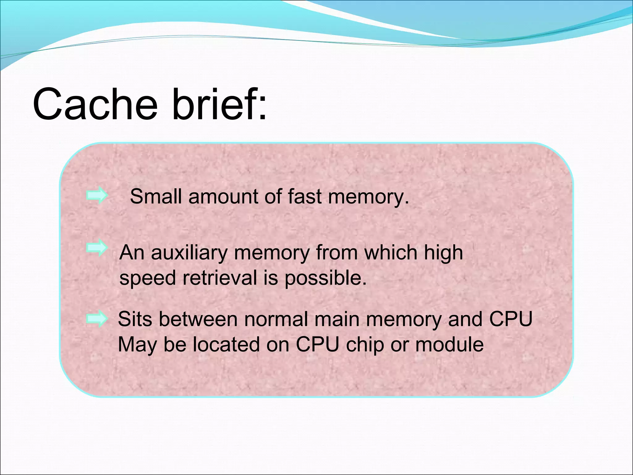 Cache presentation | PPT