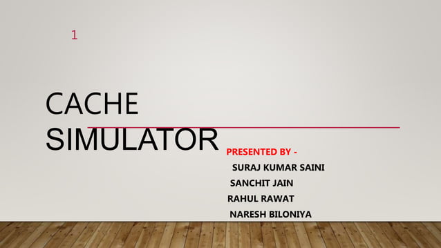 Cache simulator | PPT