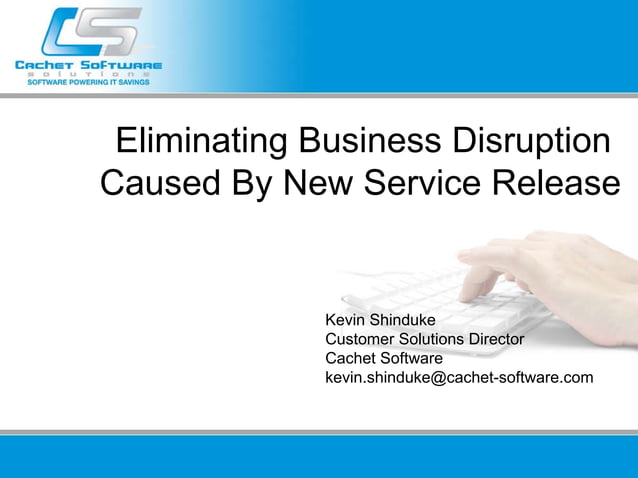 Cachet Presentation Website Eliminating Business Disruption | PPT