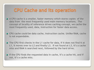 CPU Caching Concepts | PPT