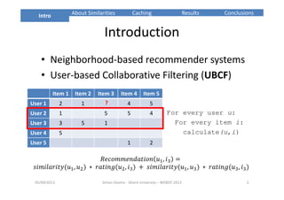 Caching strategies for in memory neighborhood-based recommender systems | PDF