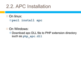 Caching strategy and apc | PPT