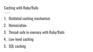 Caching with Ruby | PPT