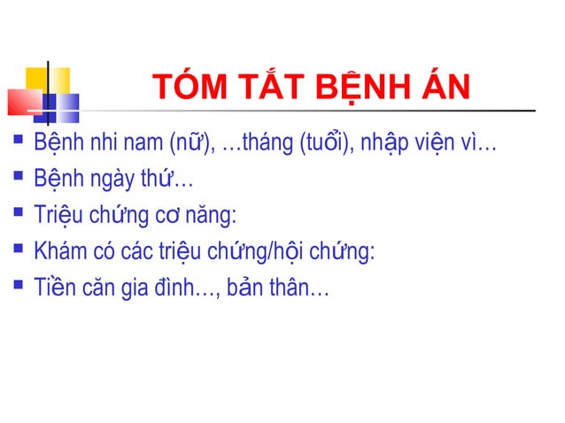 Cach lam benh an nhi khoa | PPT