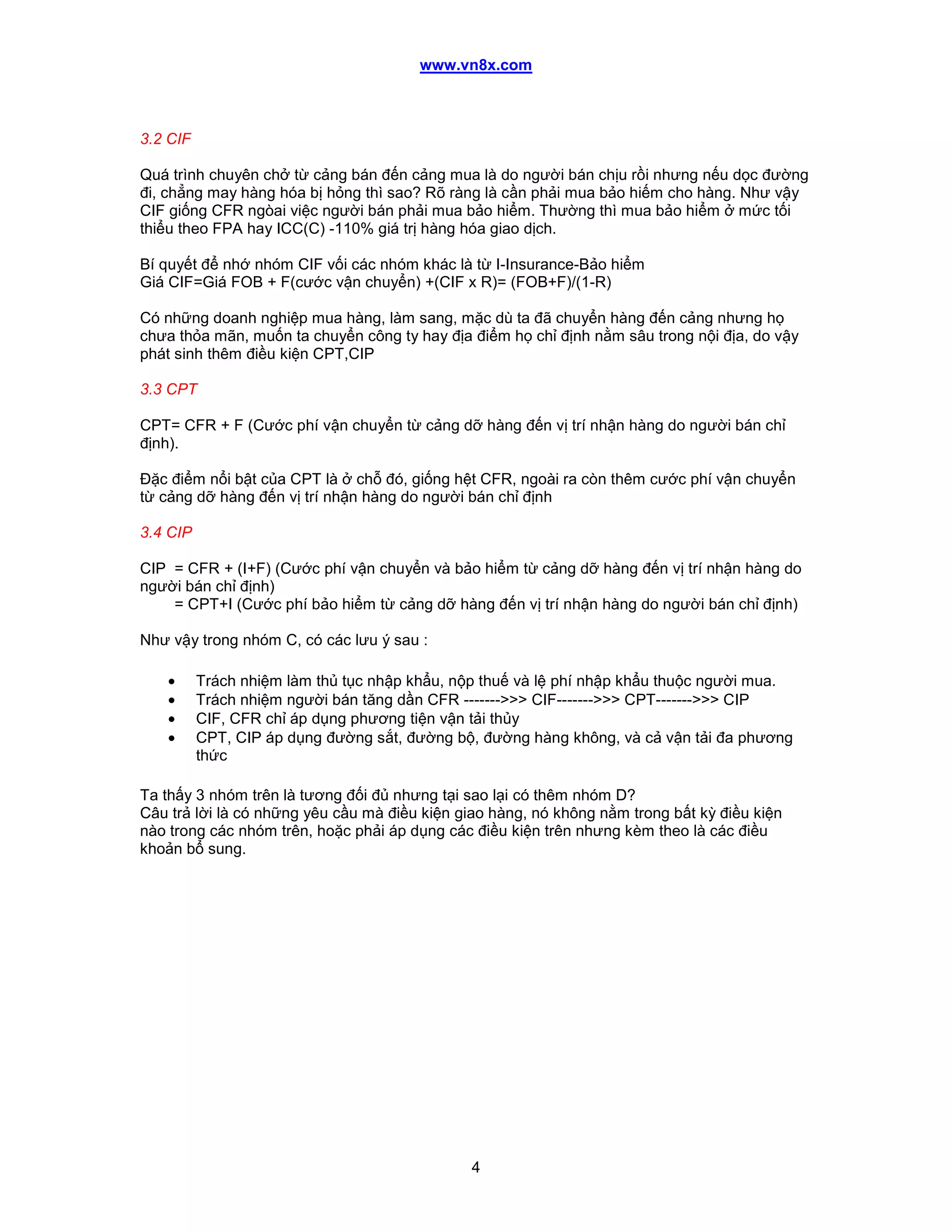 Cachnhovaapdungincoterms2000 | PDF