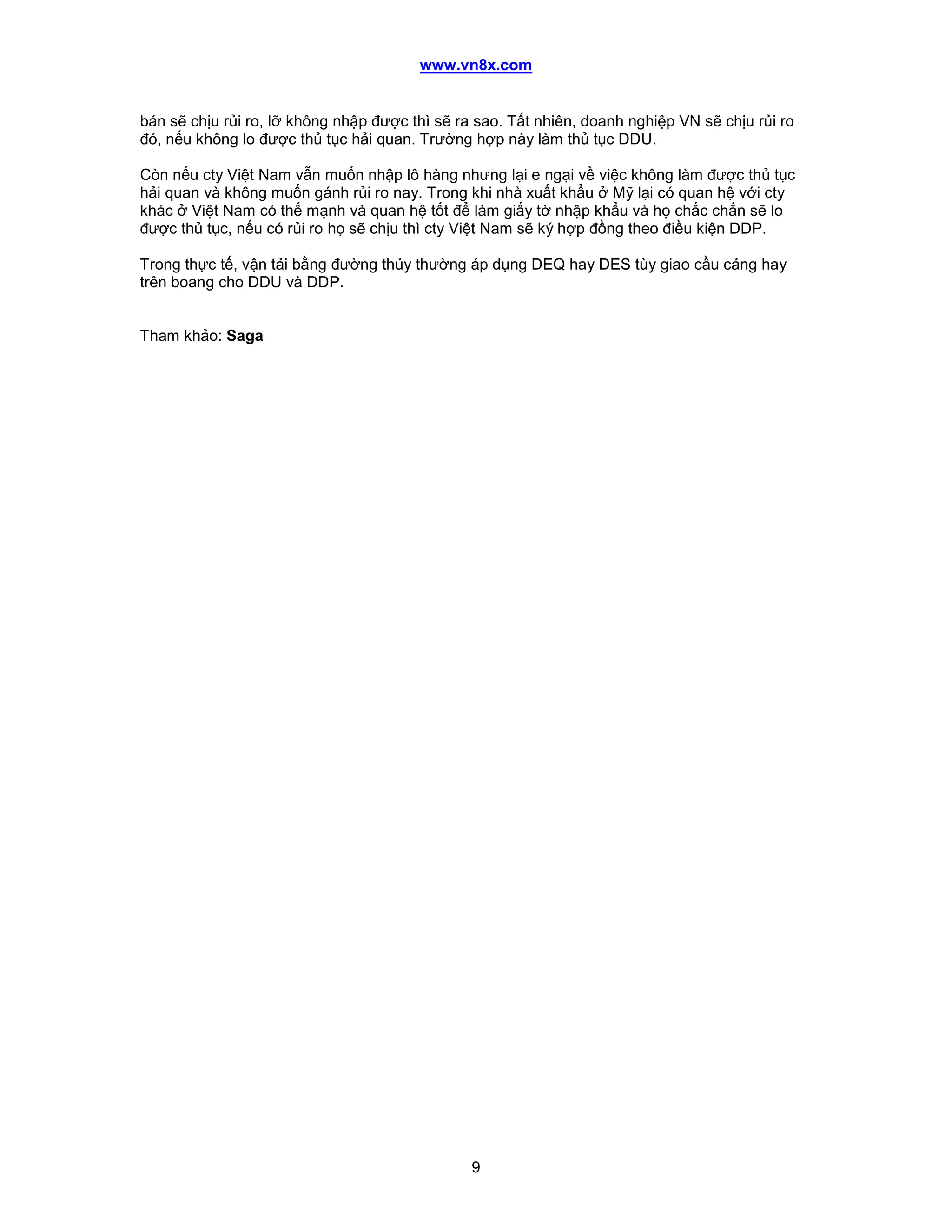 Cachnhovaapdungincoterms2000 | PDF