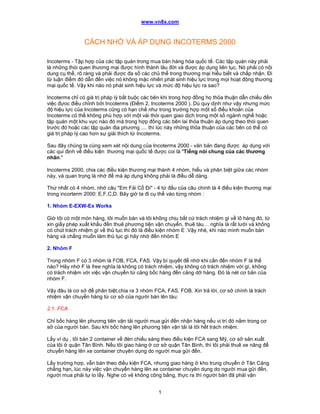 Cachnhovaapdungincoterms2000 | PDF