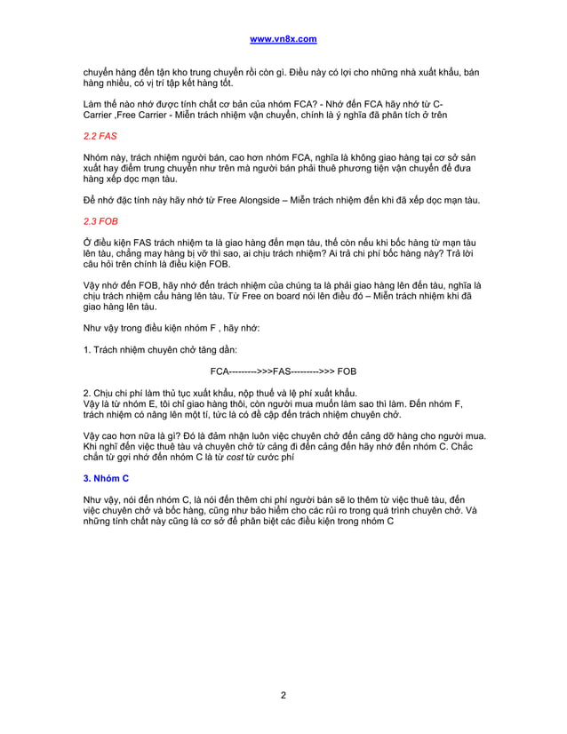 Cachnhovaapdungincoterms2000 | PDF