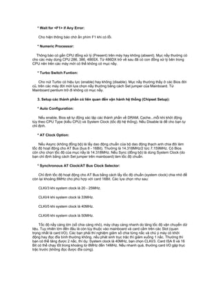 Cach setup bios | PDF