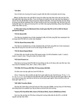 Cach setup bios | PDF